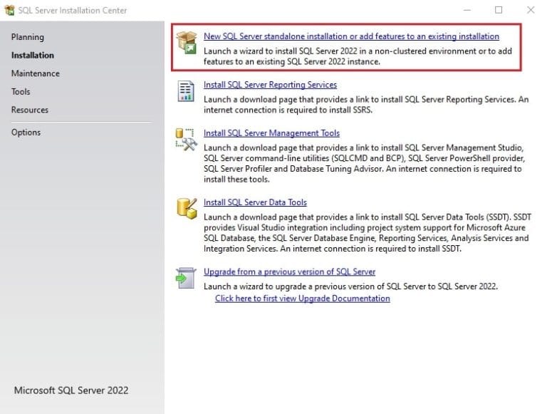 نصب SQL Server 2022 روی ویندوز سرور - پشتوار سرور